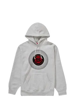 Supreme Chenille Applique Hooded Sweatshirt - Ash Grey