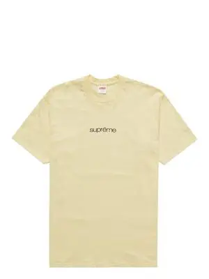 Supreme Classic Logo Tee Shirt - Pale Yellow