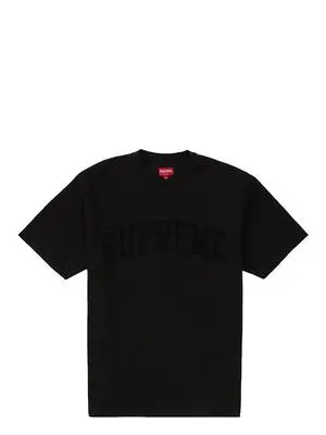 Supreme Chenille Arc Logo Short Sleeve Top Black