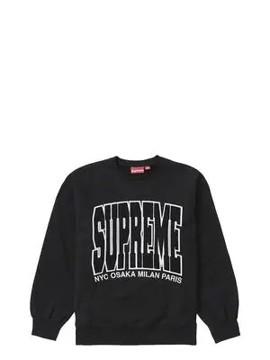 Supreme Cities Arc Crewneck Sweatshirt - Black