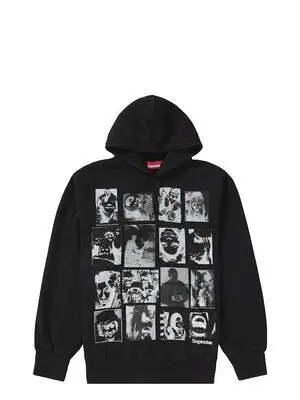 Supreme Collage Grid Hooded Sweatshirt - Black