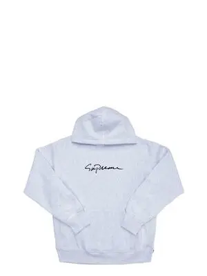 Supreme Classic Script Hooded Sweatshirt - Ash Grey