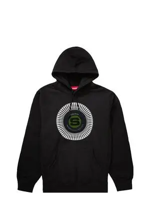 Supreme Chenille Applique Hooded Sweatshirt - Black