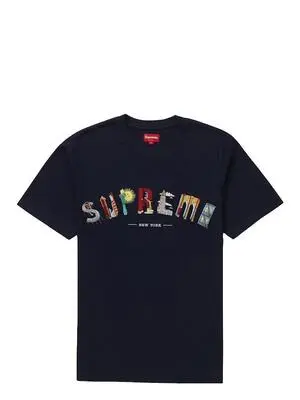 Supreme City Arc Tee Shirt Navy Blue