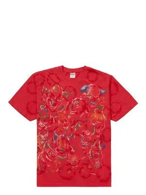 Supreme Clowns Tee Shirt Bleached Red