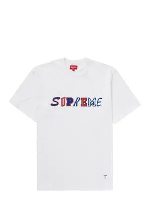 Supreme Collage Logo Short Sleeve Top White