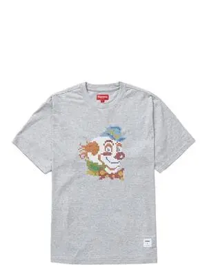 Supreme Clown Sequin Short Sleeve Top Heather Grey