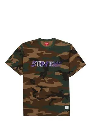 Supreme Collage Logo Short Sleeve Top - Woodland Camo