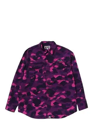 A BATHING APE Camo Cpo Shirt - Purple