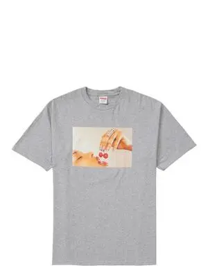 Supreme Cherries Tee Shirt - Heather Grey