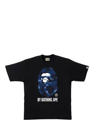 A BATHING APE Camo By Bathing Tee Shirt Black/blue