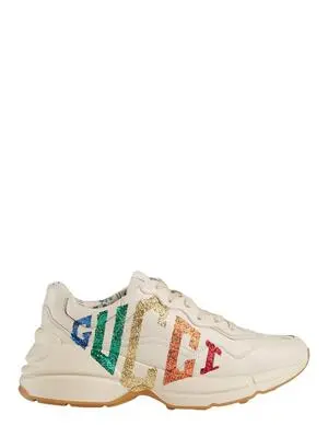 Gucci Rhyton Glitter Sneakers - Ivory