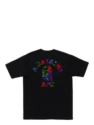 A BATHING APE Camo Crazy College Ats Tee Shirt - Black
