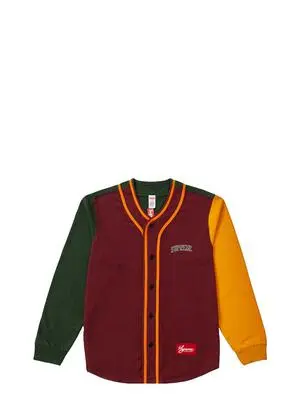 Supreme Blocked Baseball Top - Burgundy