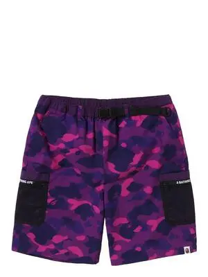 BAPE Camo Mesh Pocket Shorts - Purple