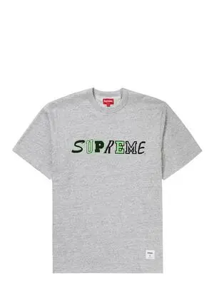 Supreme Collage Logo Short Sleeve Top - Heather Grey