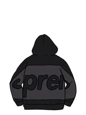 Supreme Big Logo Hooded Sweatshirt - Black