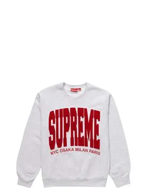 Supreme Cities Arc Crewneck Sweatshirt - Ash Grey