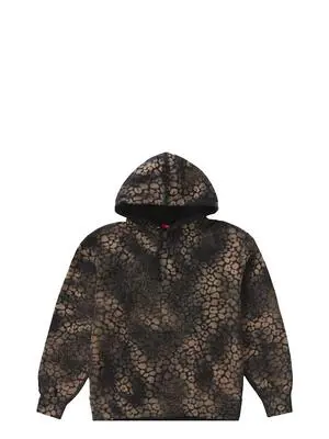 Supreme Bleached Leopard Hooded Sweatshirt - Black