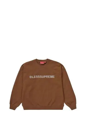 Supreme Bless Crewneck Sweatshirt - Brown