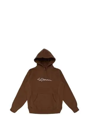 Supreme Classic Script Hooded Sweatshirt - Brown