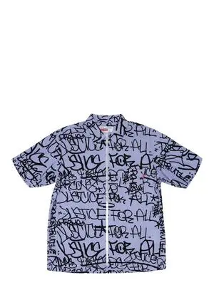 Supreme Comme Des Garcons Shirt Graphic Short Sleeve Shirt - Blue Stripe