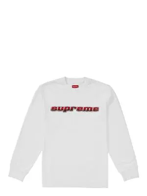 Supreme Chrome Logo Long Sleeve Top - White