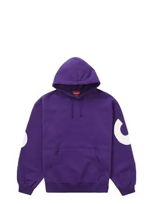 Supreme Big Logo Jacquard Hooded Sweatshirt Purple