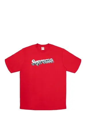 Supreme Chrome Logo Tee Shirt Red