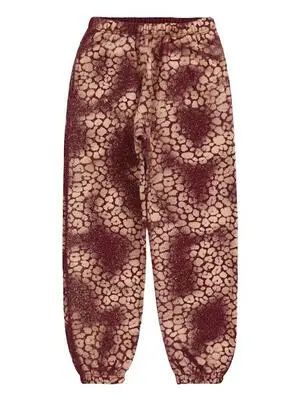 Supreme Bleached Leopard Sweatpant Cardinal