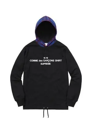 Supreme Comme Des Garcons Hooded Sweatshirt - Black