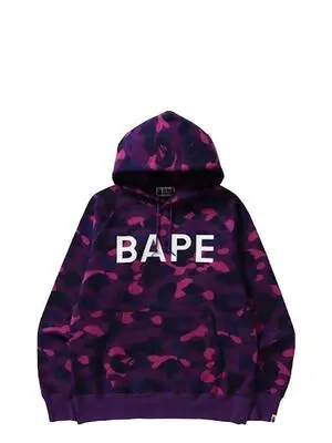 A BATHING APE Camo Pullover Hoodie - Purple