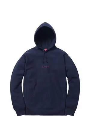 Supreme Compact Logo Hoodie Navy Blue