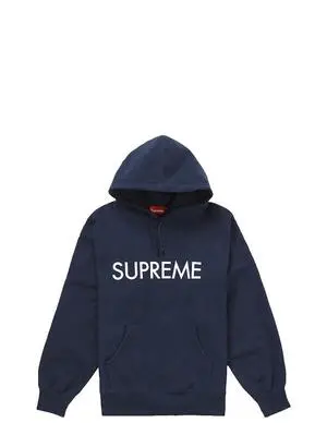 Supreme Hooded Sweatshirt Navy Blue