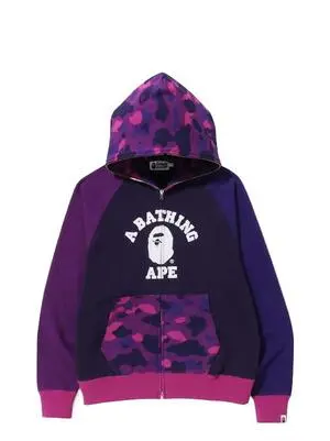 BAPE Camo Relaxed Fit Full Zip Hoodie - Purple