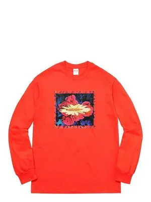 Supreme Bloom Long Sleeve Tee Shirt Bright Orange