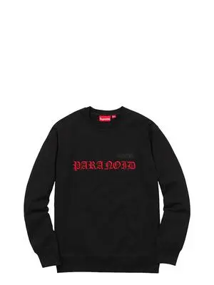 Supreme Sabbath Paranoid Crewneck Sweatshirt - Black
