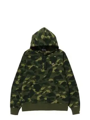 A BATHING APE Camo Ape Head Pullover Hoodie - Green