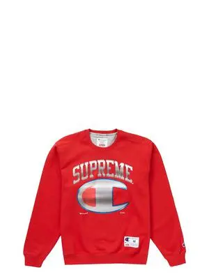 Supreme Champion Chrome Crewneck Sweatshirt - Red