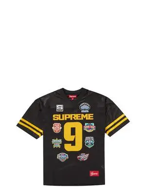 Supreme Championships Embroidered Football Jersey - Black