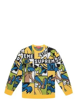 Supreme Cartoon Print Knit Sweater - Multicolor