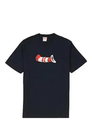 Supreme Cat In The Hat Tee Shirt Navy Blue