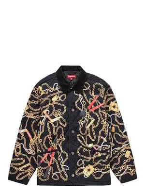 Supreme Quilted Chains Jacket - Black