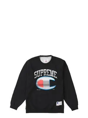 Supreme Champion Chrome Crewneck Sweatshirt - Black