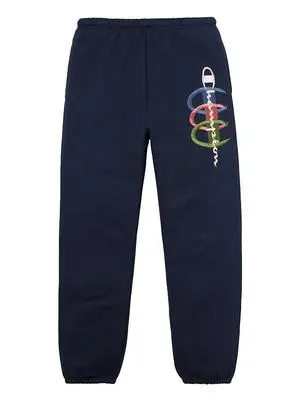 Supreme Champion Stacked C Sweatpant - Navy Blue