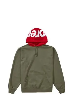 Supreme Contrast Hooded Sweatshirt - Light Olive