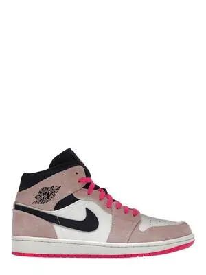 JORDAN Air Jordan 1 Mid Sneakers Crimson Tint/hyper Pink/black