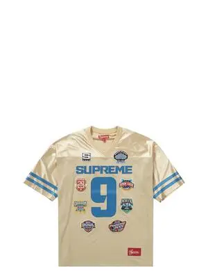 Supreme Championships Embroidered Football Jersey - Gold