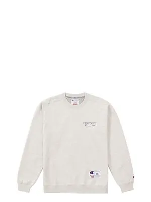 Supreme Champion 3d Metallic Crewneck Sweatshirt - Ash Grey