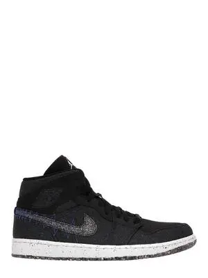 JORDAN 1 Mid Crater Sneakers - Black